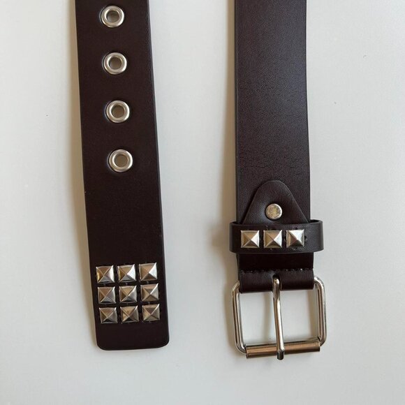 Accessories | Y2k 200s Classic Pyramid Studded Brown And Silver Goth ...